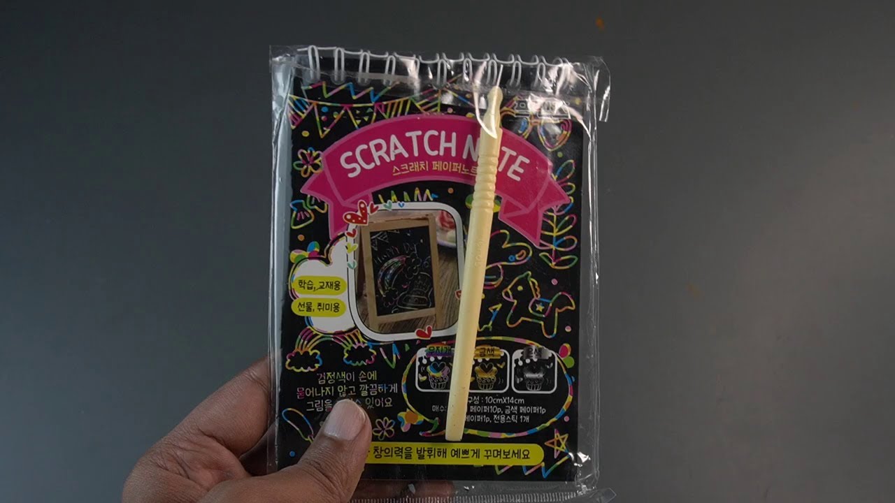 Magic pen Scratch Note Slate!!!! - YouTube