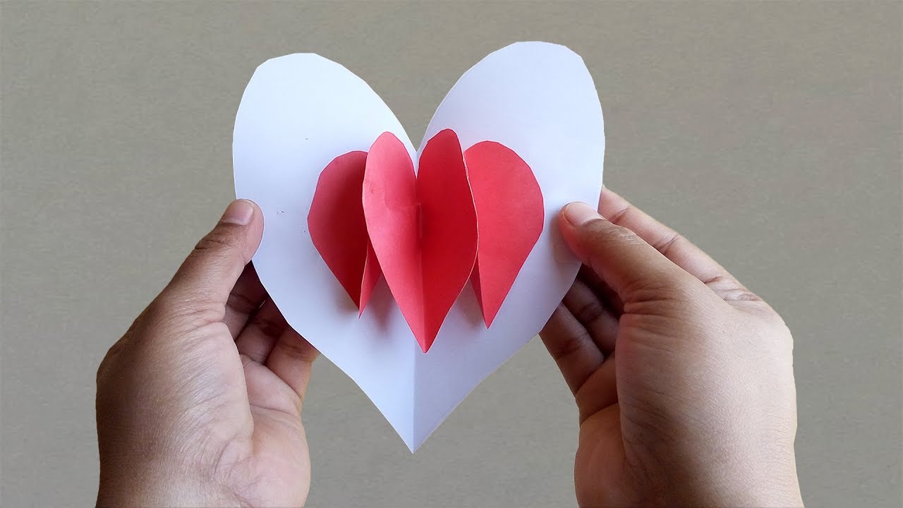 How To Make A Paper Heart Pop Up Card Easy Step By Step Paper Craft How To Make A Paper Heart Pop Up Card Easy Step By Step Paper Craft