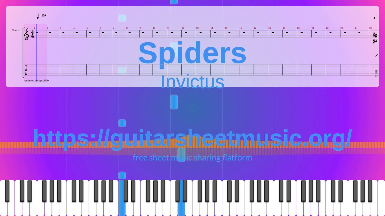 Spiders Sheet Music Free, Invictus Synthesia Piano - YouTube
