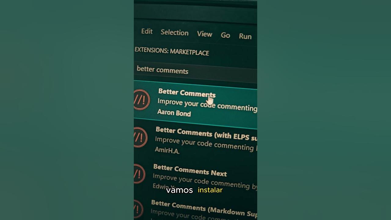 Dica de extensão do VS code - Better Comments #python #dicadeextensão # ...