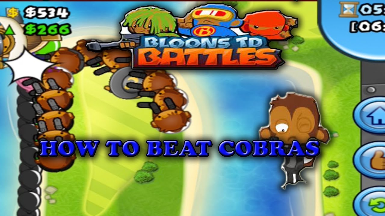 BLOONS TD BATTLES | HOW TO BEAT COBRA - YouTube