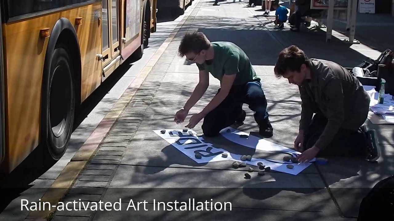 Rain-activated Art Installation - YouTube