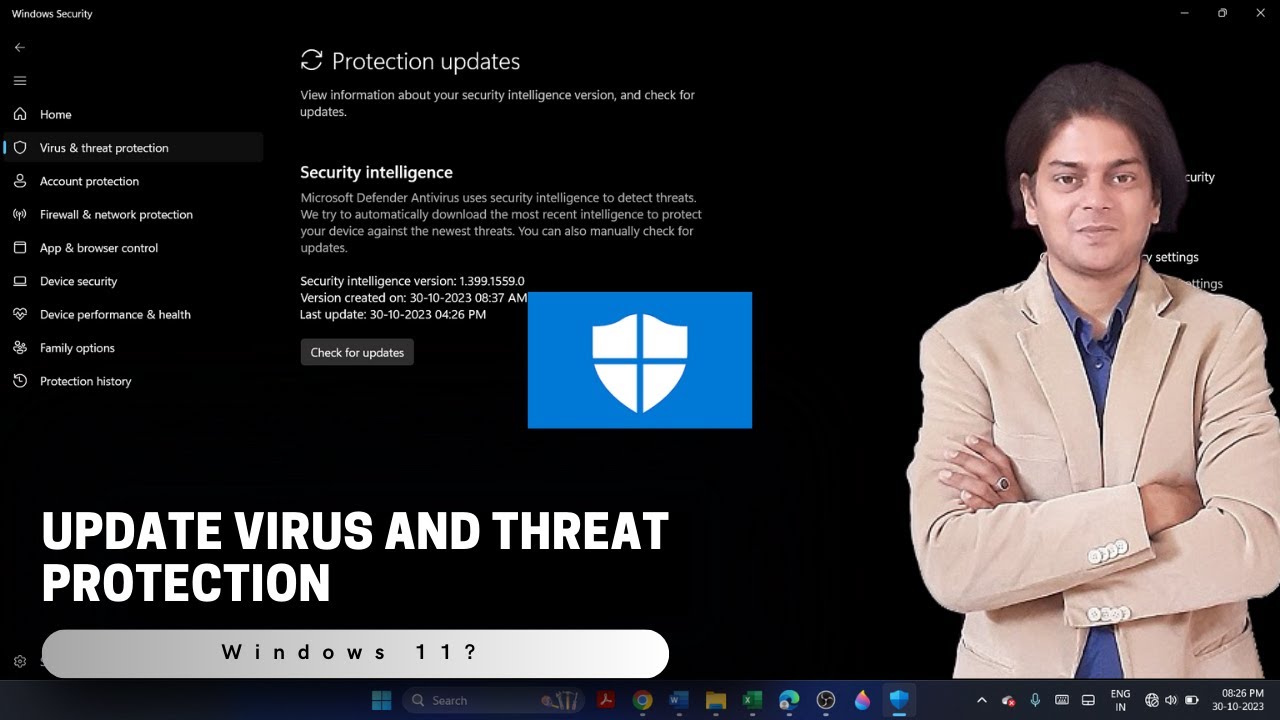 How to update virus and threat protection in windows11? - YouTube