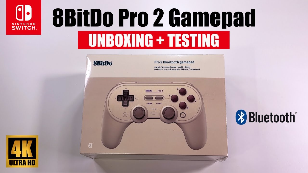 8BitDo Pro 2 Bluetooth Gamepad Unboxing & Testing - YouTube