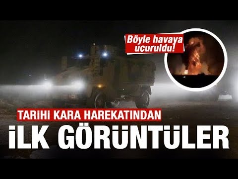 Fırat'ın doğusuna giren Mehmetçik'ten ilk görüntüler.