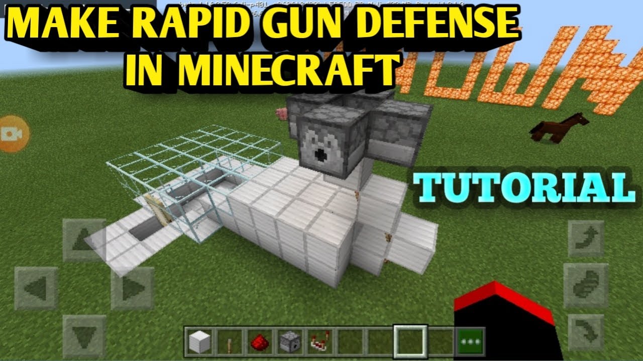 Minecraft: How To Make Rapid Gun Defense | Easy For Build & Simple ...