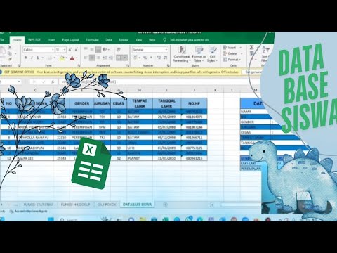 TUTORIAL MEMBUAT DATA BASE SISWA MENGGUNAKAN FUNGSI H-LOOKUP DAN V-LOOKUP 🧠 - YouTube