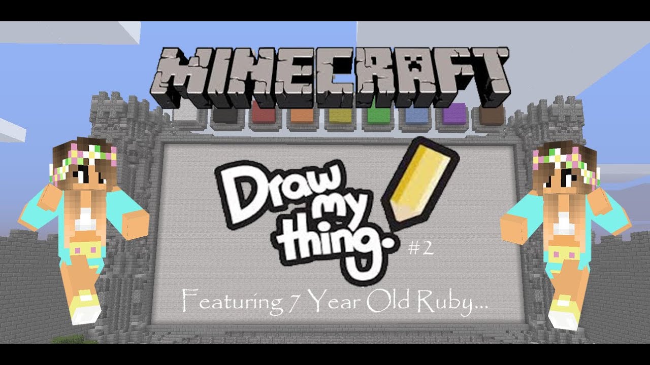 Minecraft : Draw My Thing w/ 7 Year Old Cousin - Fireman Sam - YouTube