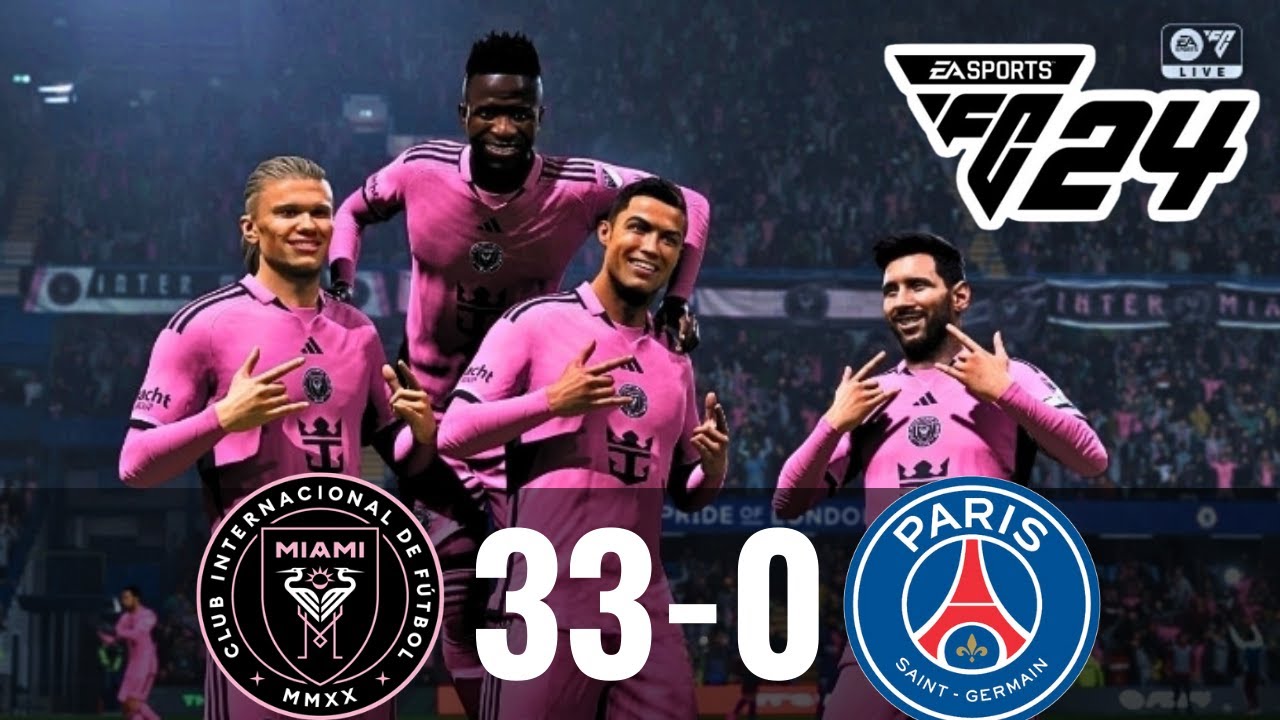 FC 24 Top Goals - Inter Miami 33-0 PSG - Ft, Messi , Ronaldo, Mbappe ...