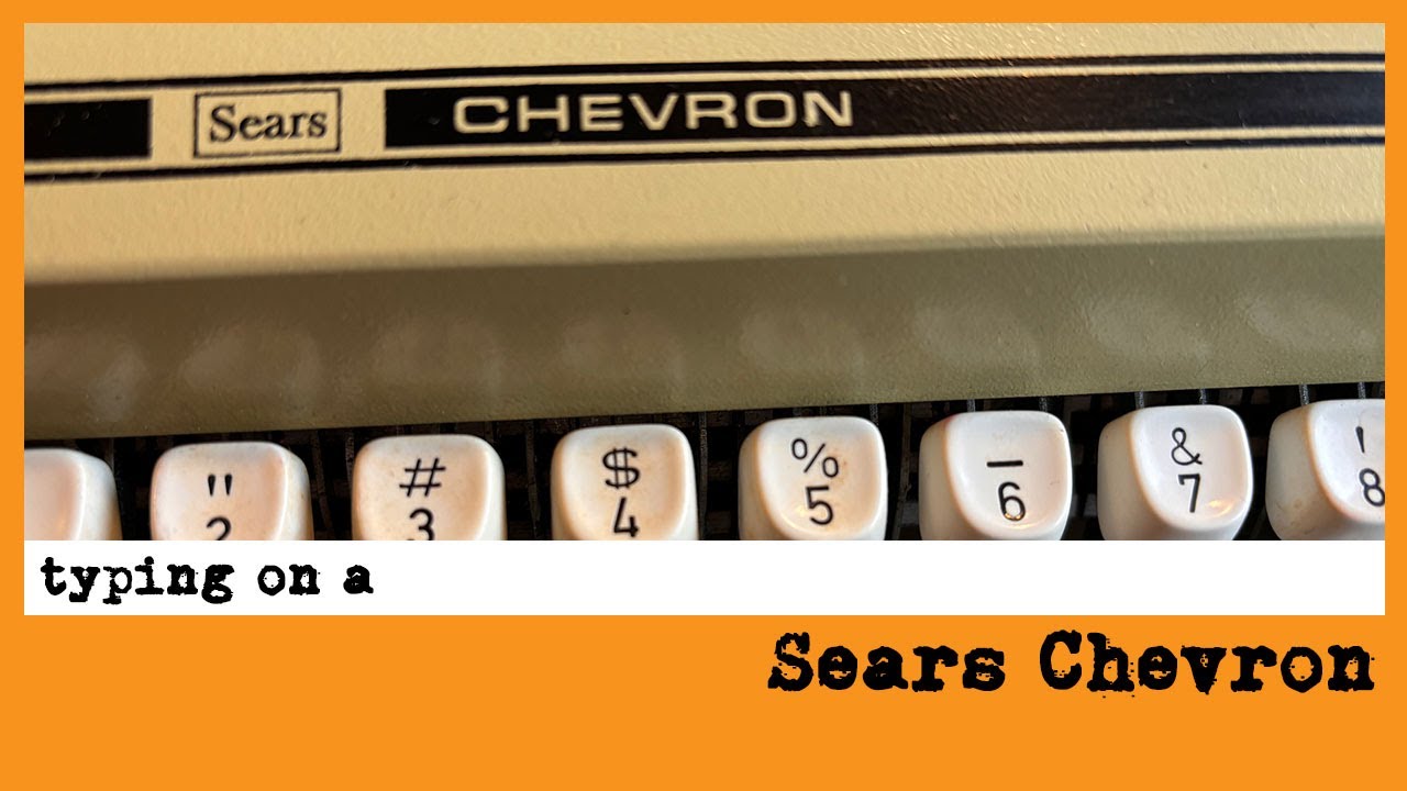 Typing on a Sears Chevron typewriter - YouTube