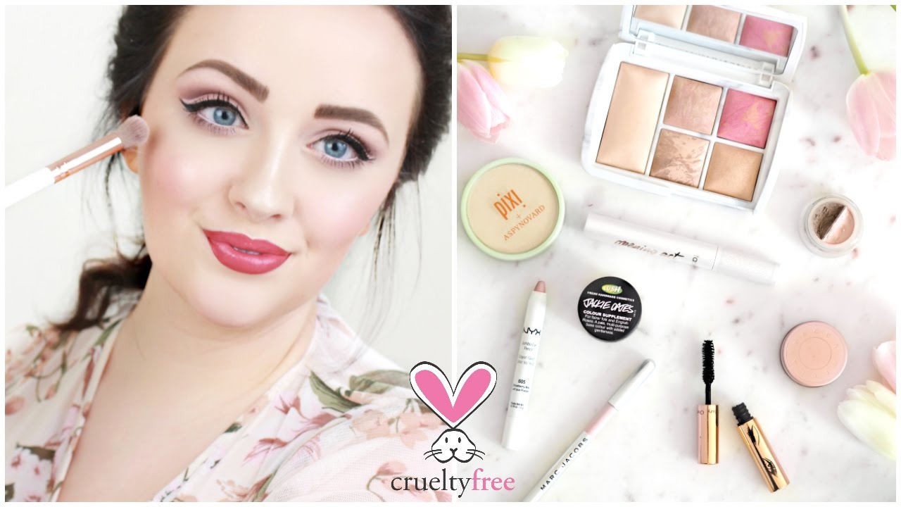 CRUELTY FREE Spring Makeup Tutorial! Rosy Glow & Cut Crease | Becca ...