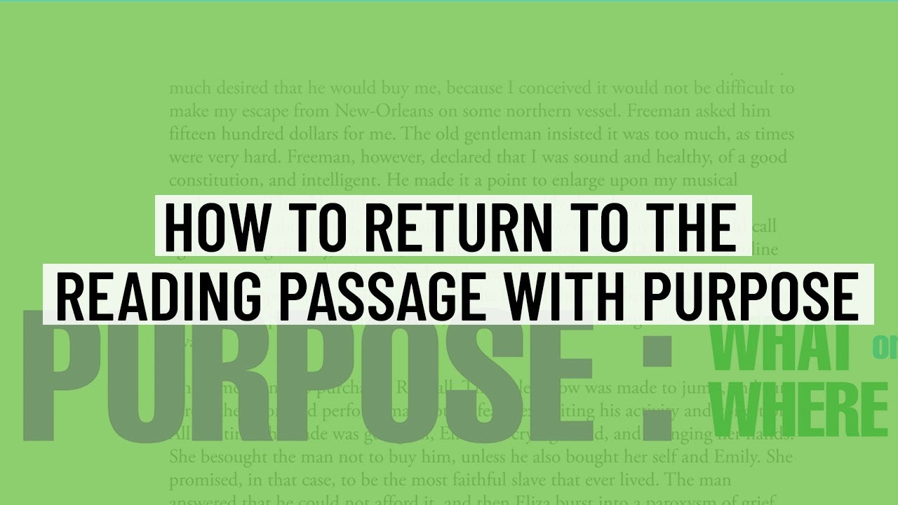 Prose Fiction Passage Part 2 - Return to the Reading Passage with ...