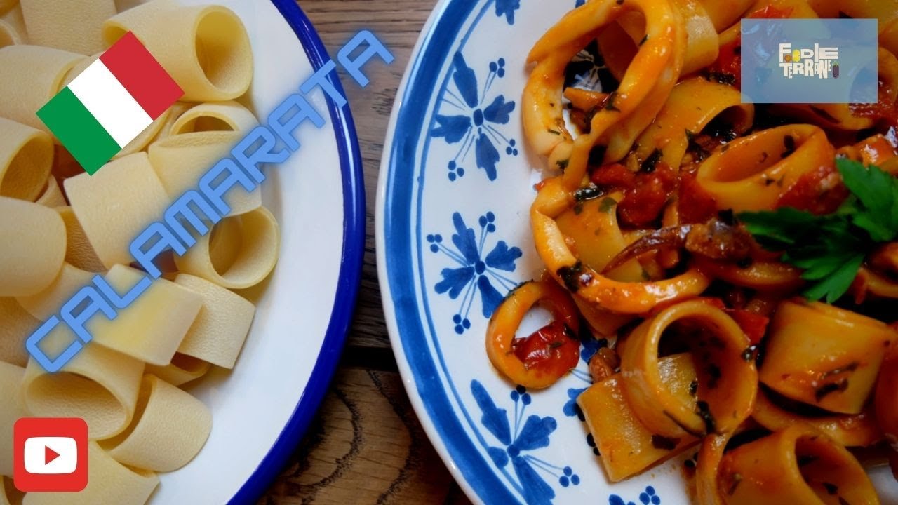 🇮🇹 CALAMARATA – Ricetta Napoletana di Pasta con Calamari - YouTube