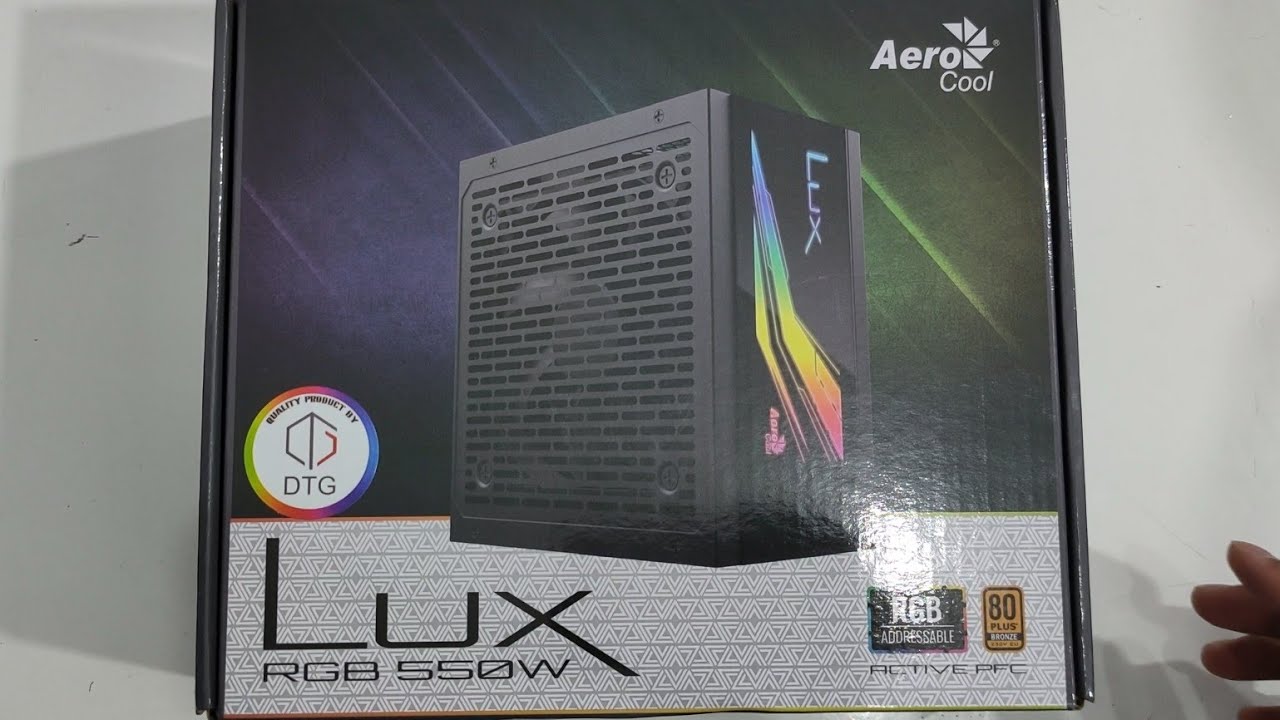 Psu Aerocool Lux RGB 550w - Unboxing & Review - YouTube