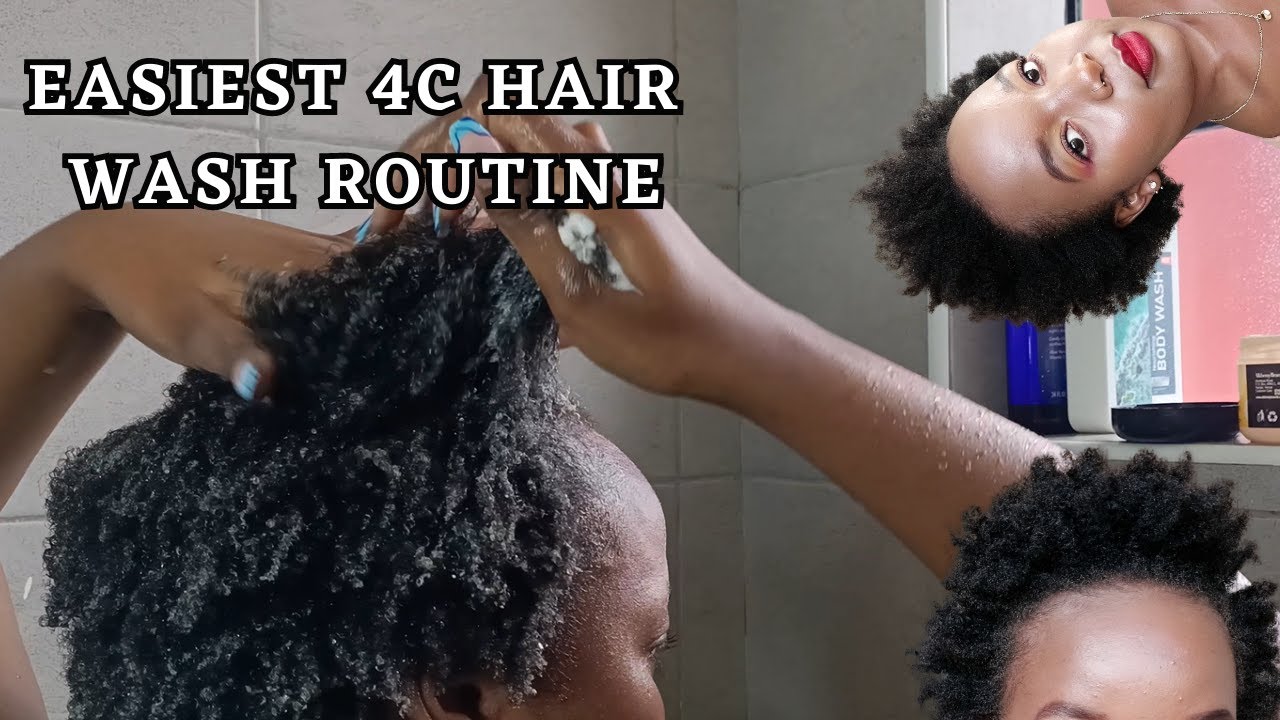 4C HAIR wash routine| realistic weekly hair routine| Easiest 4C Hair ...