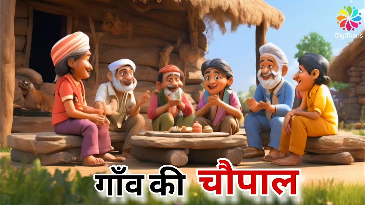 गाँव की चौपाल l Gaon Ki Chawpal l Hindi Cartoon Storie l DigiToons ...