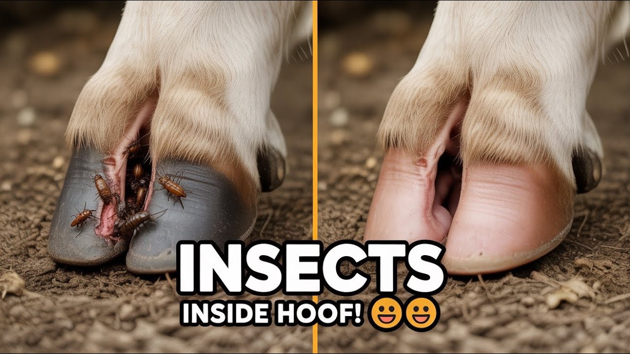 Insects Discovered in Cow’s Hoof 😱 – Full Infestation Removal & Hoof ...