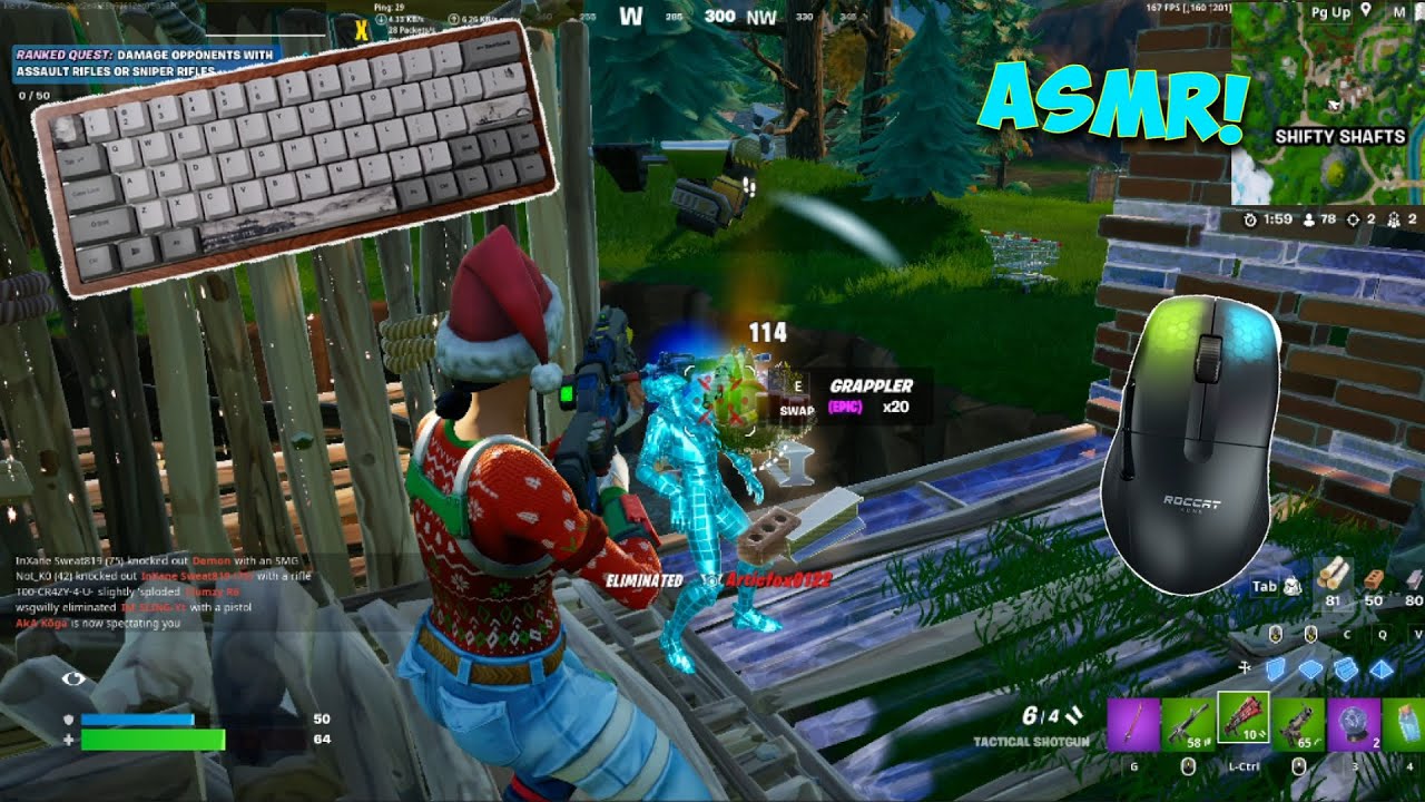 Custom Keyboard Fortnite Gameplay *ASMR* - YouTube