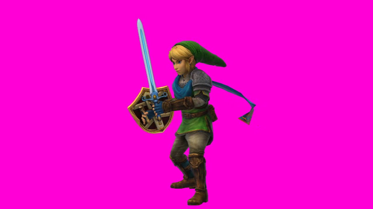 Link green zelda idle animated right chroma - YouTube