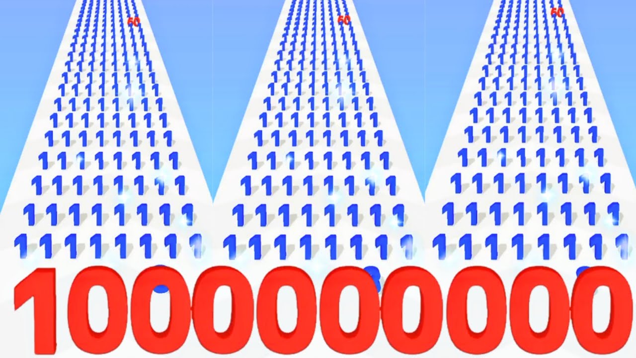 Number Merge (vs) Number Run - Level Up Number Math Game (ASMR Gameplay ...