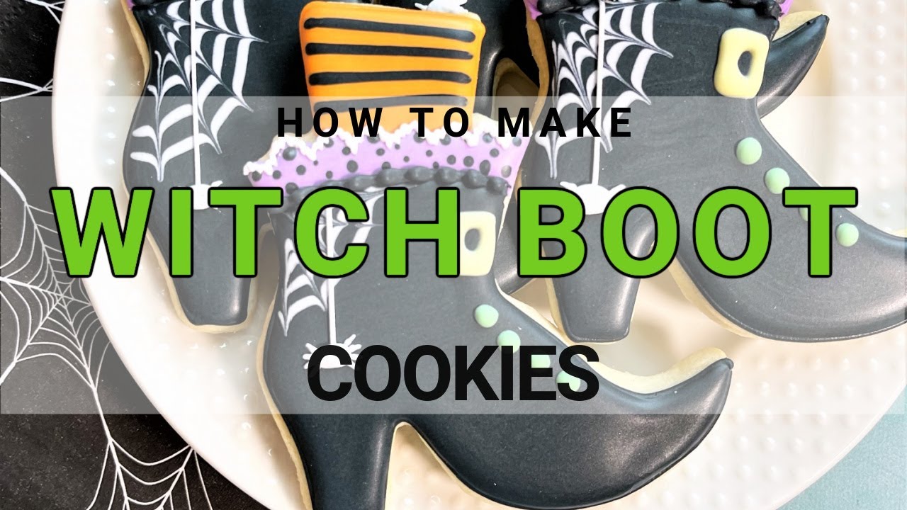 How to Decorate a Witch Boot Cookie - YouTube