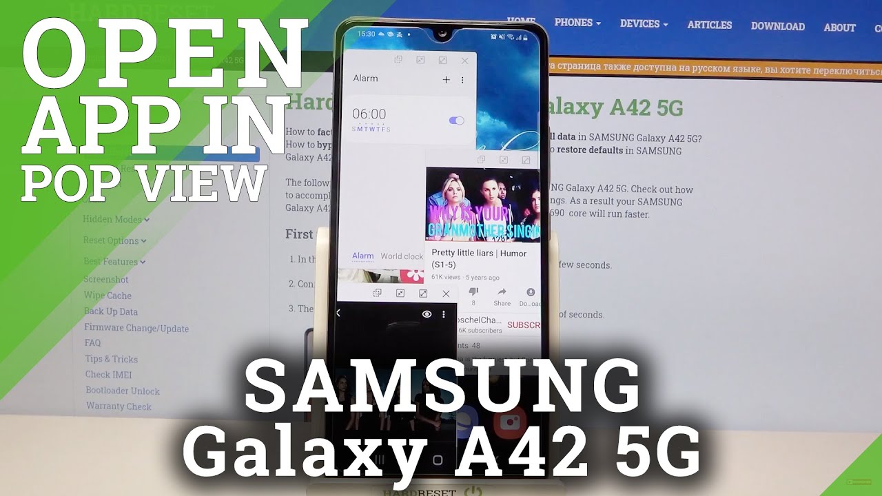 How to Use Pop Up View in SAMSUNG Galaxy A42 5G – Windowed Mode - YouTube