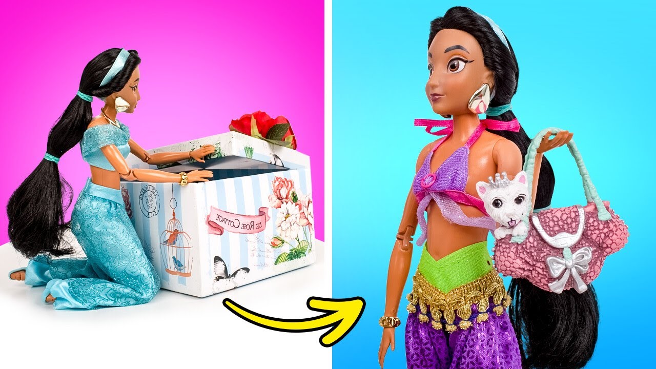 Birthday Gifts For Princess Jasmine || DIY Makeup And Dresses For ...