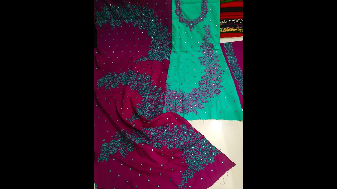 Hand work dress design idea..খুব সুন্দর হাতের কাজের জামার ডিজাইন ...