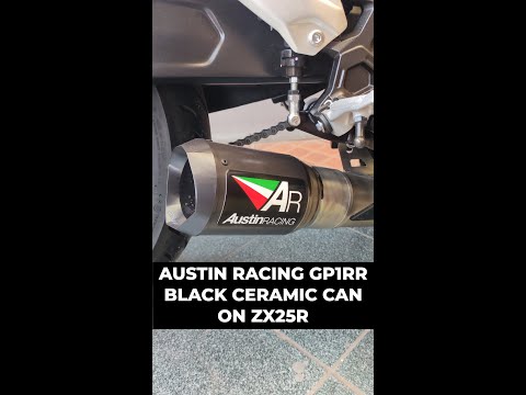 AUSTIN RACING GP1RR BLACK CERAMIC 3/4 SLIP ON - KAWASAKI NINJA ZX-25R IDLE SOUND ZX25R