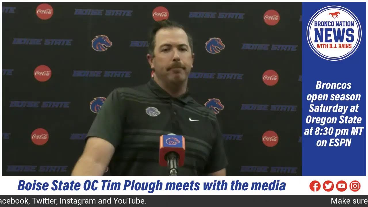 Boise State coach Andy Avalos, OC Tim Plough and DC Spencer Danielson ...