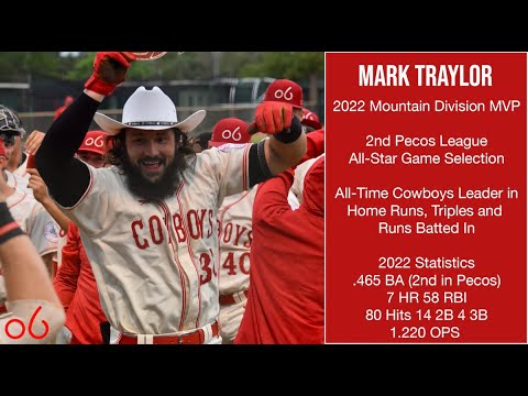 Mark Traylor 2022 Pecos League MVP Highlights - YouTube
