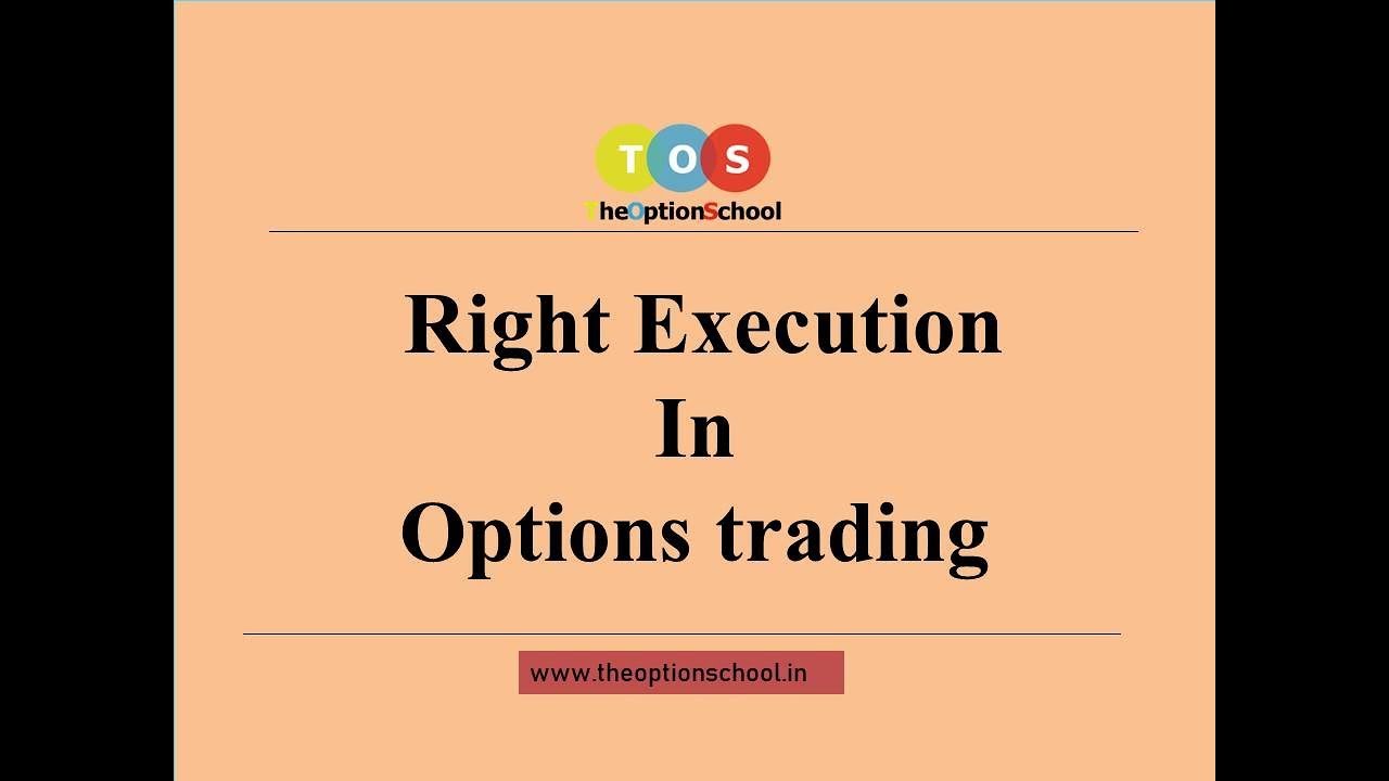 Right execution of Option Strategy in trading - Let's talk about ...