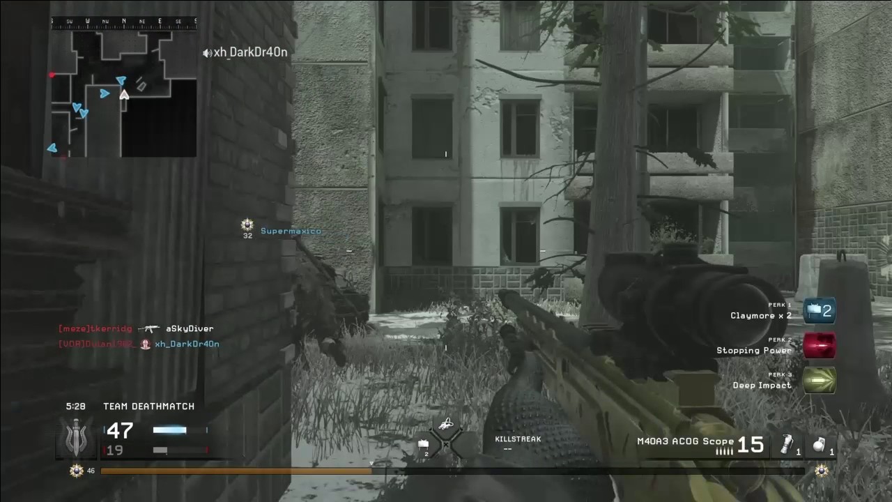 CoD 4 mw remastered Bloc ACOG sniper - YouTube