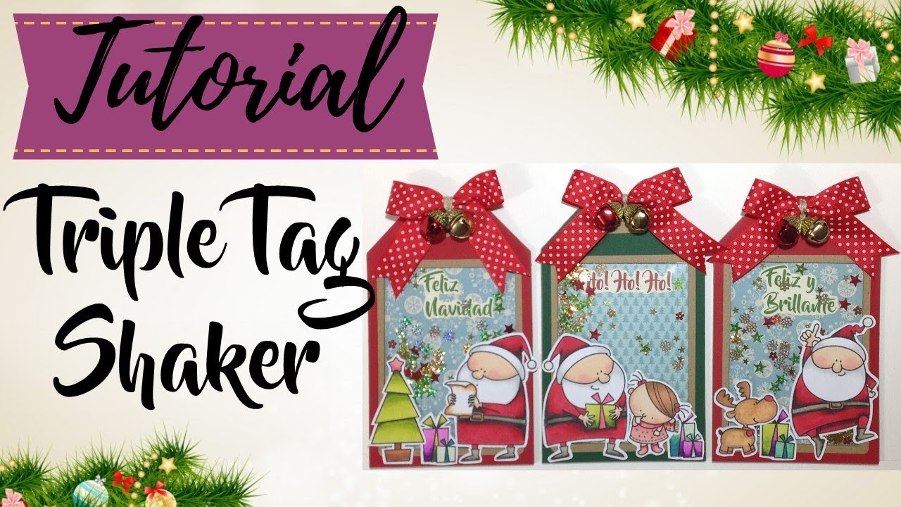 TRIPLE TAG SHAKER TUTORIAL DE SCRAPBOOK - YouTube