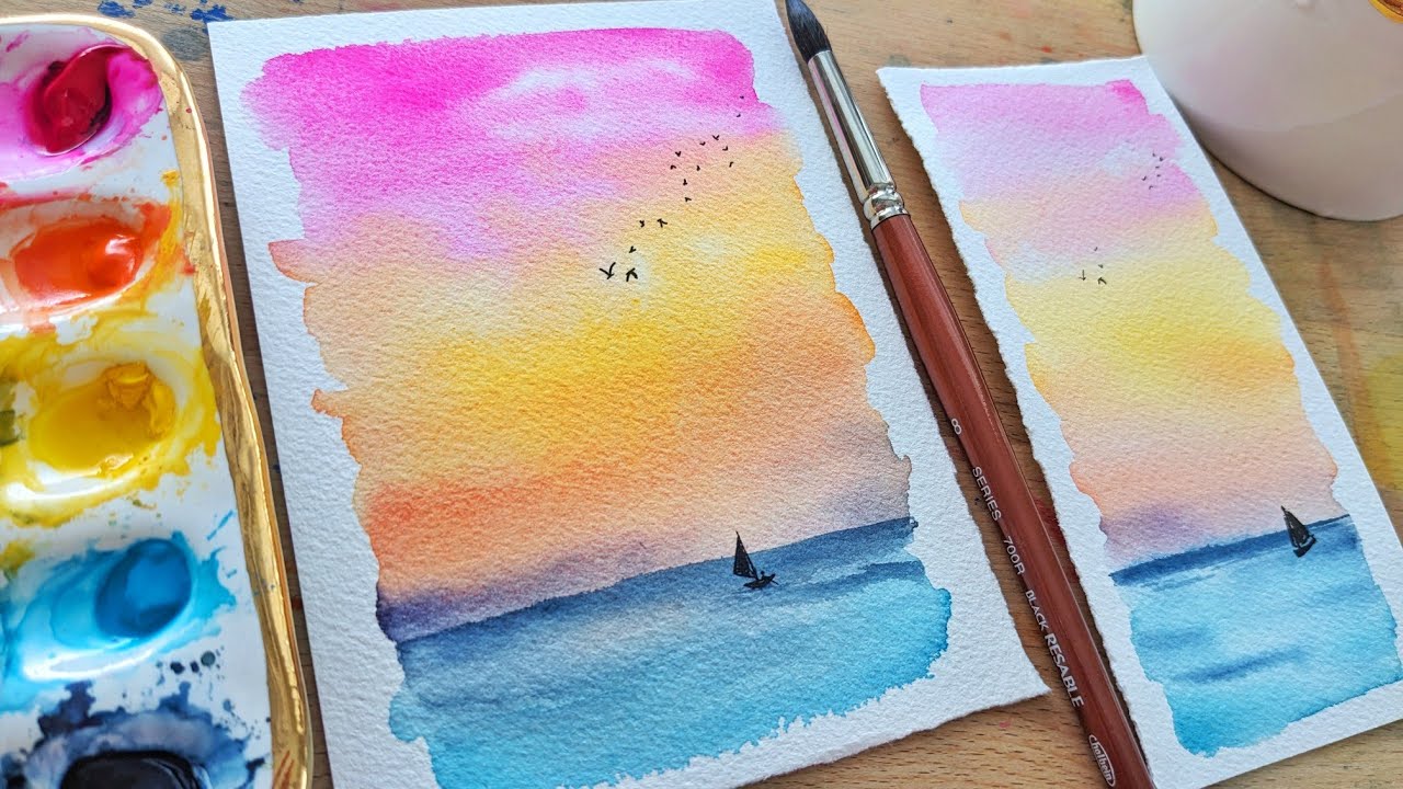 Watercolor Sunsets