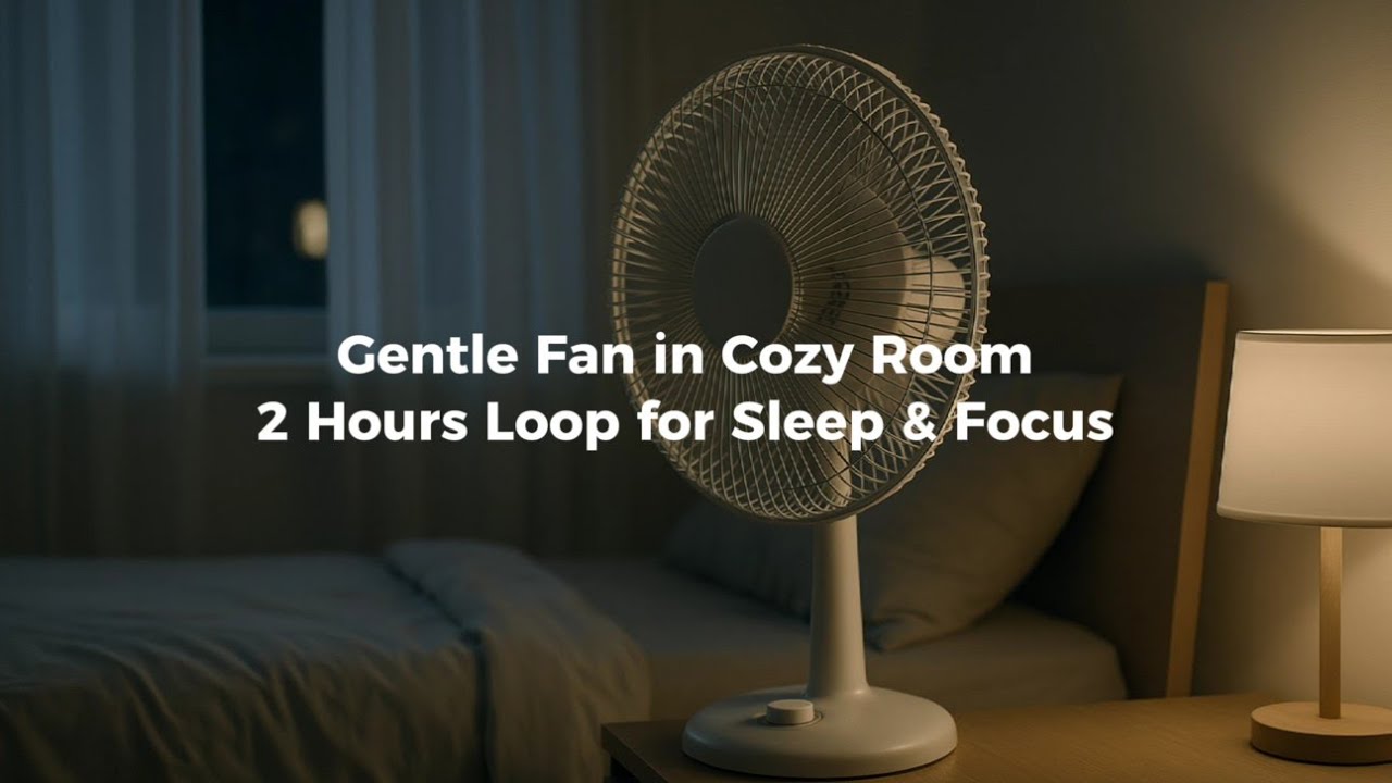 Gentle Fan in Cozy Room - 2 Hours Loop for Sleep & Focus - YouTube