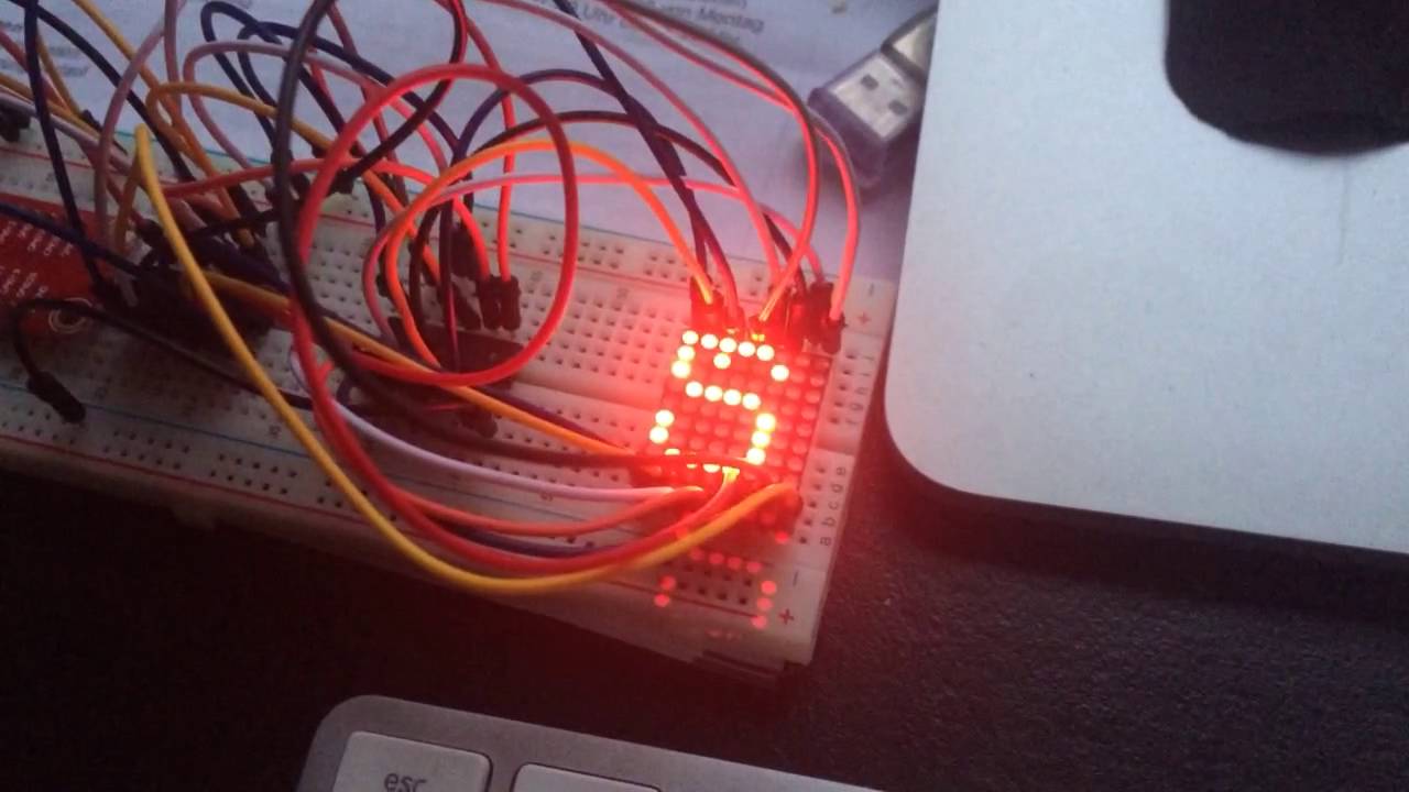 Dot matrix display on raspberry Pi - YouTube