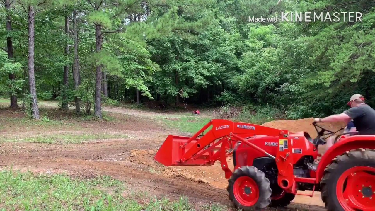 #3 pond dig with kubota compact tractor..#alabama #ponddig - YouTube