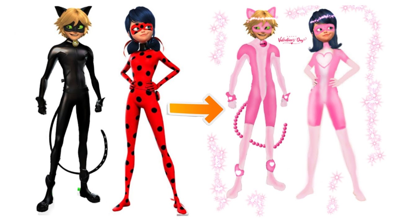 marinette and Adrien New look pink Valentine's Day - YouTube