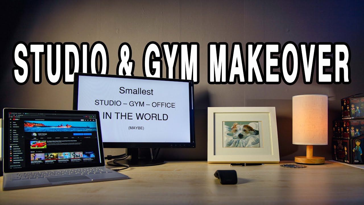 HOW I BUILT A HOME YOUTUBE STUDIO & GYM IN A REALLY SMALL SPACE ! - YouTube