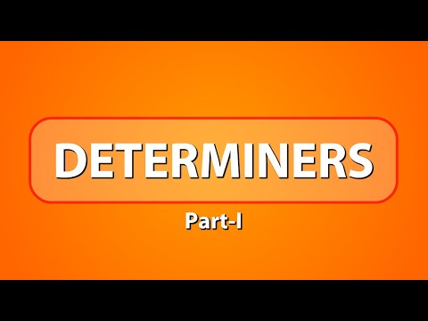 Determiners-Part I | Determiners in English Grammar Class 8 - YouTube