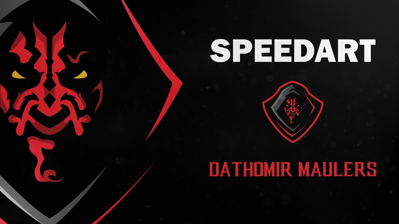 Dathomir Maulers Mascot Logo | Speedart - YouTube