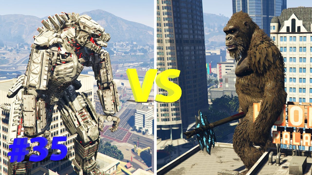 GTA 5 | Mechagodzilla vs King Kong #35 | GS Game - YouTube