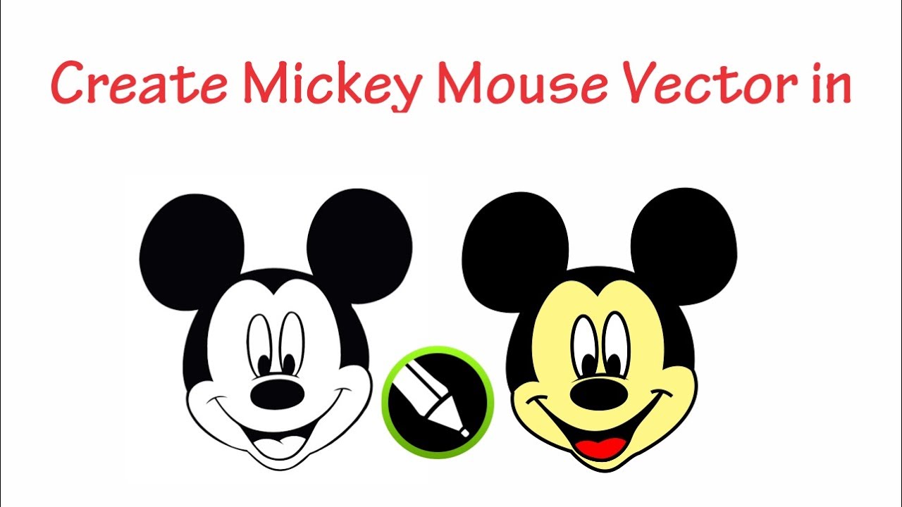 Create Mickey Mouse Vector in CorelDraw - YouTube