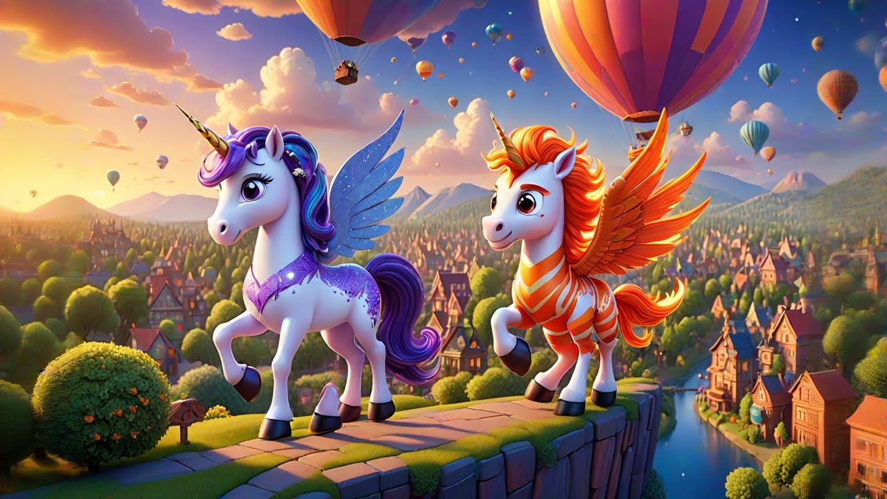 Five Baby Unicorns Fly Through Clouds + More Nursery Rhymes & Kids ...
