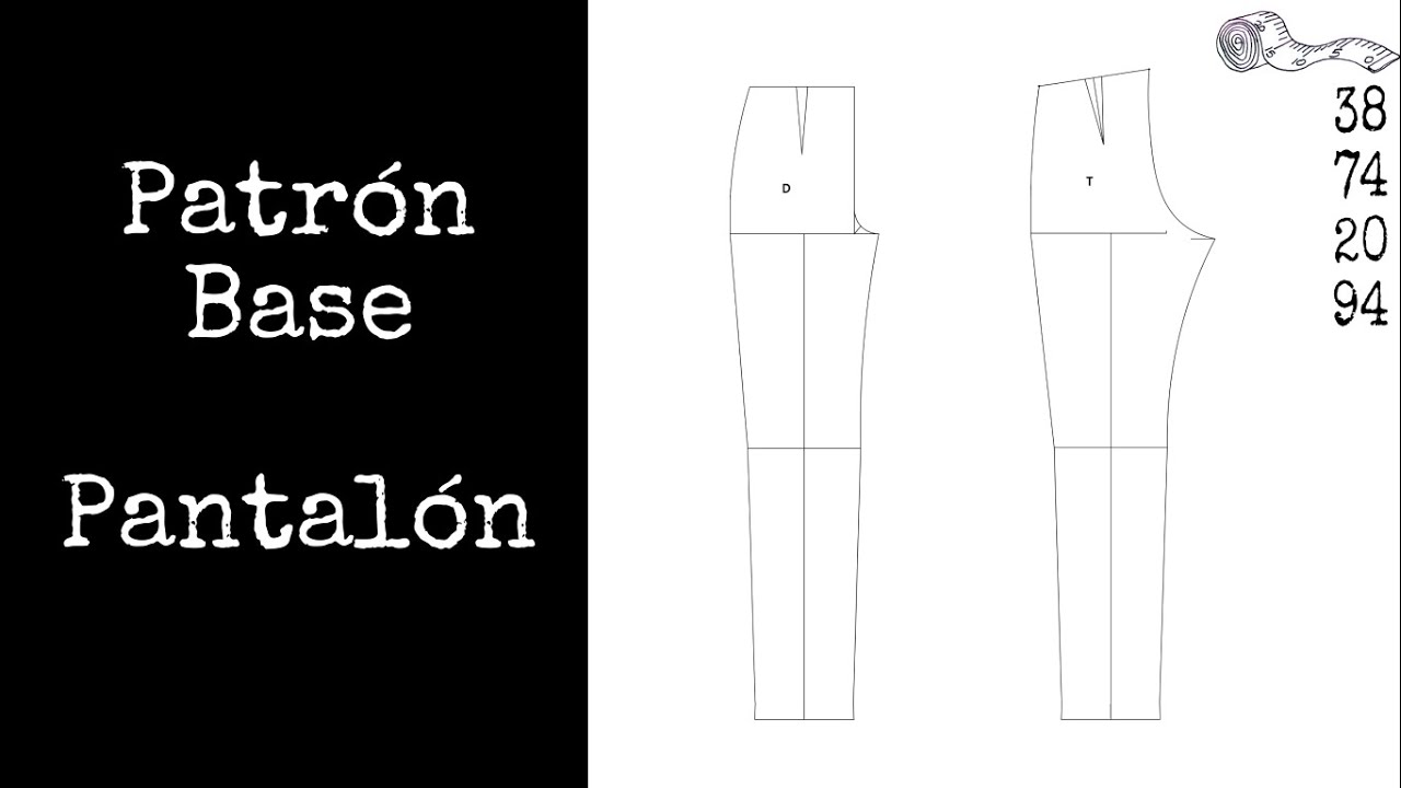 Cómo hacer el PATRÓN BASE de PANTALÓN | Paso a Paso | Fácil - YouTube