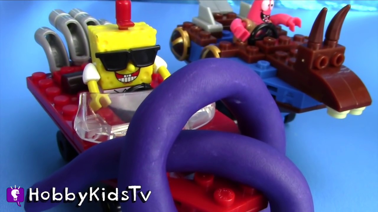 Mega Blox Spongebob + PLAY-DOH Slime Captain Hook! By HobbyKidsTV - YouTube