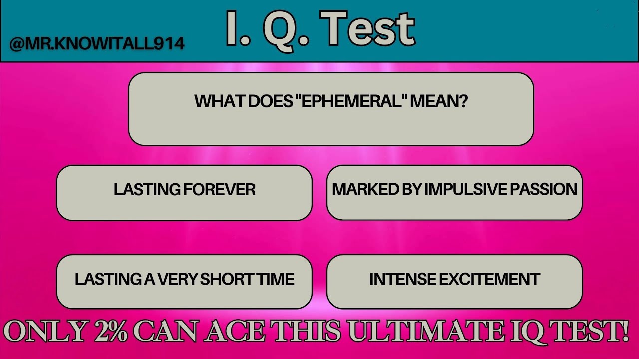 I Took the World's Hardest IQ Test - YouTube