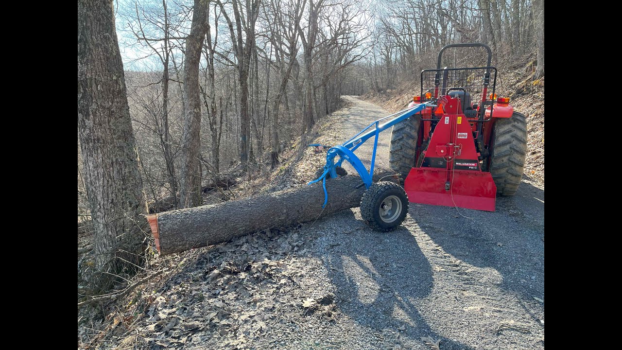 Harvesting cherry logs with a Logrite Fetching Arch & a Wallenstein ...