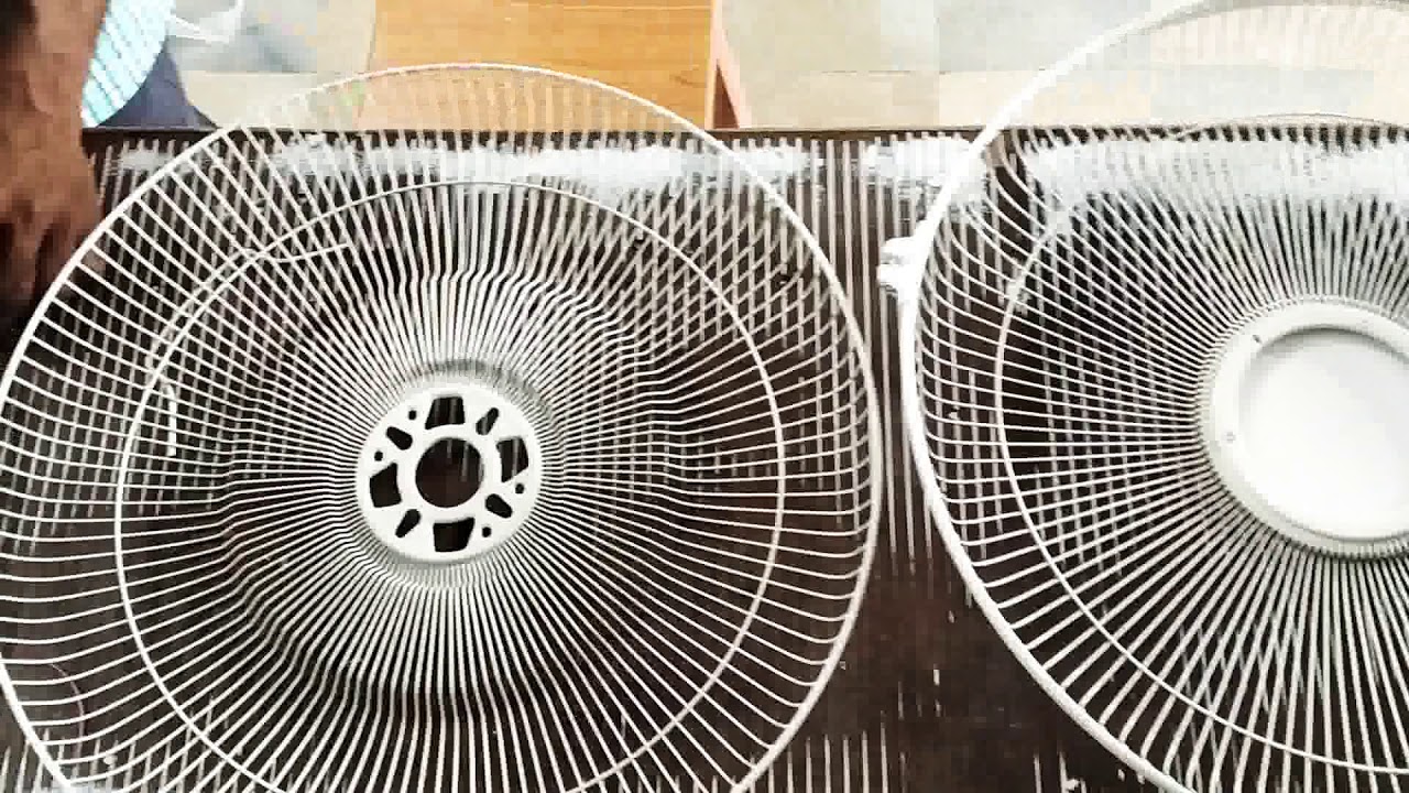USHA "helix mega" pedestal fan installation - YouTube